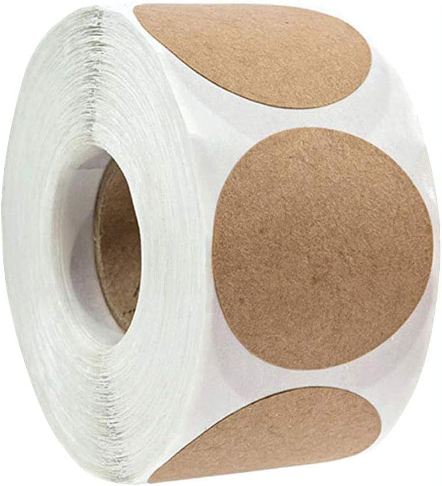 500 Pcs Kraft Paper Stickers Round Brown Stickers Labels Adhesive ...
