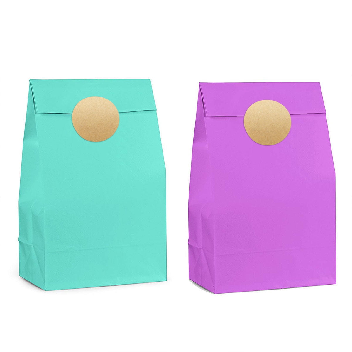 500 Pcs Kraft Paper Stickers Round Packaging Sealing Labels Adhesive ...