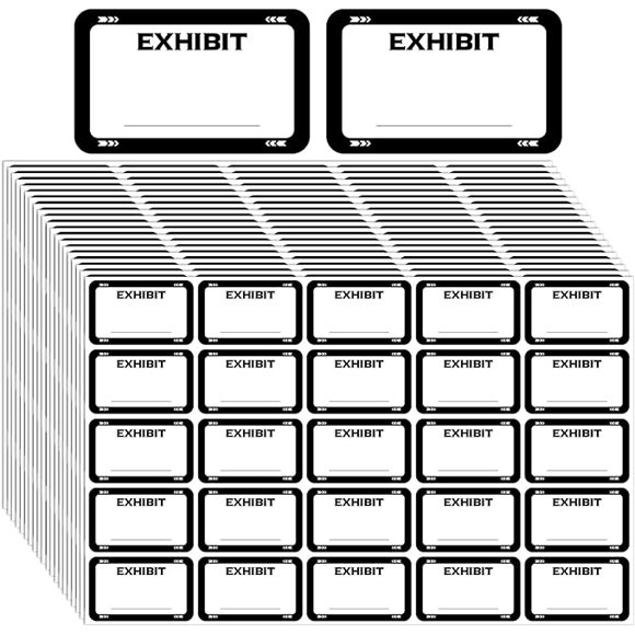 Exhibit Labels