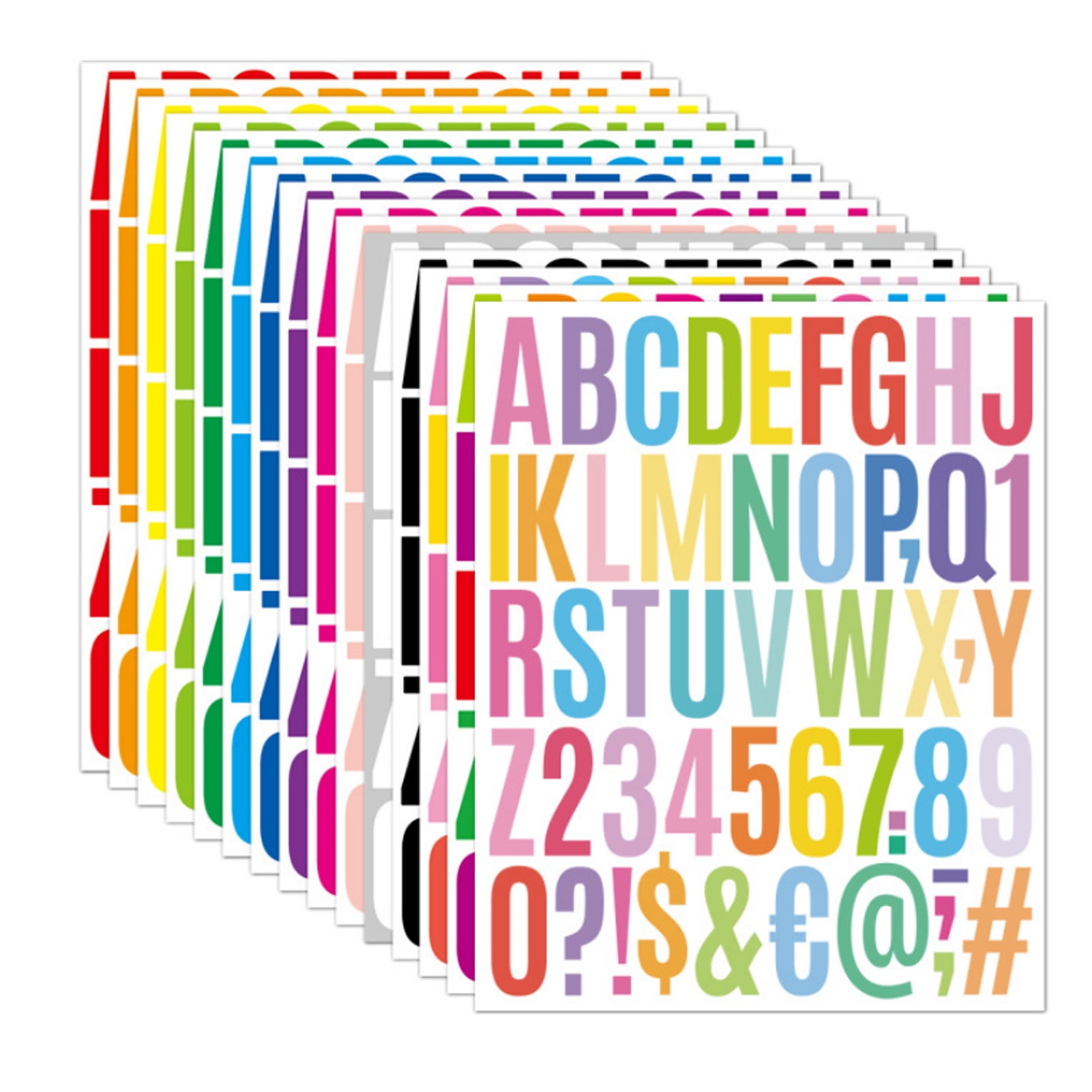 500 Pcs Letter Stickers 2 Inch Self Adhesive PVC Stickers Waterproof ...