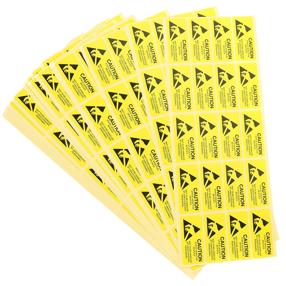 500 Pcs Mechanical Equipment Warning Label Electrostatic Cautious Sign ...