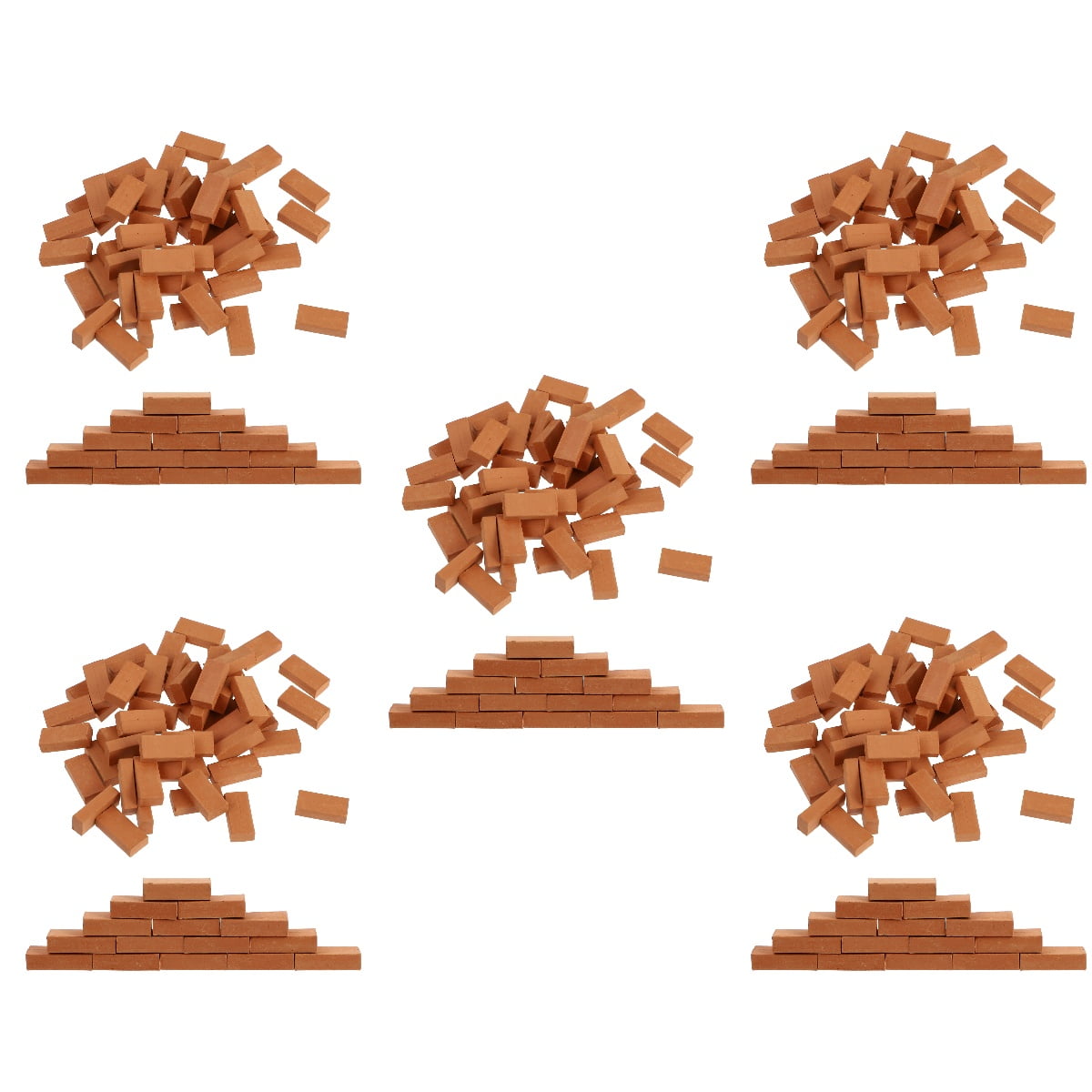 500 Pcs Mini Bricks Toys Miniature Garden Brick Small Miniature Brick ...