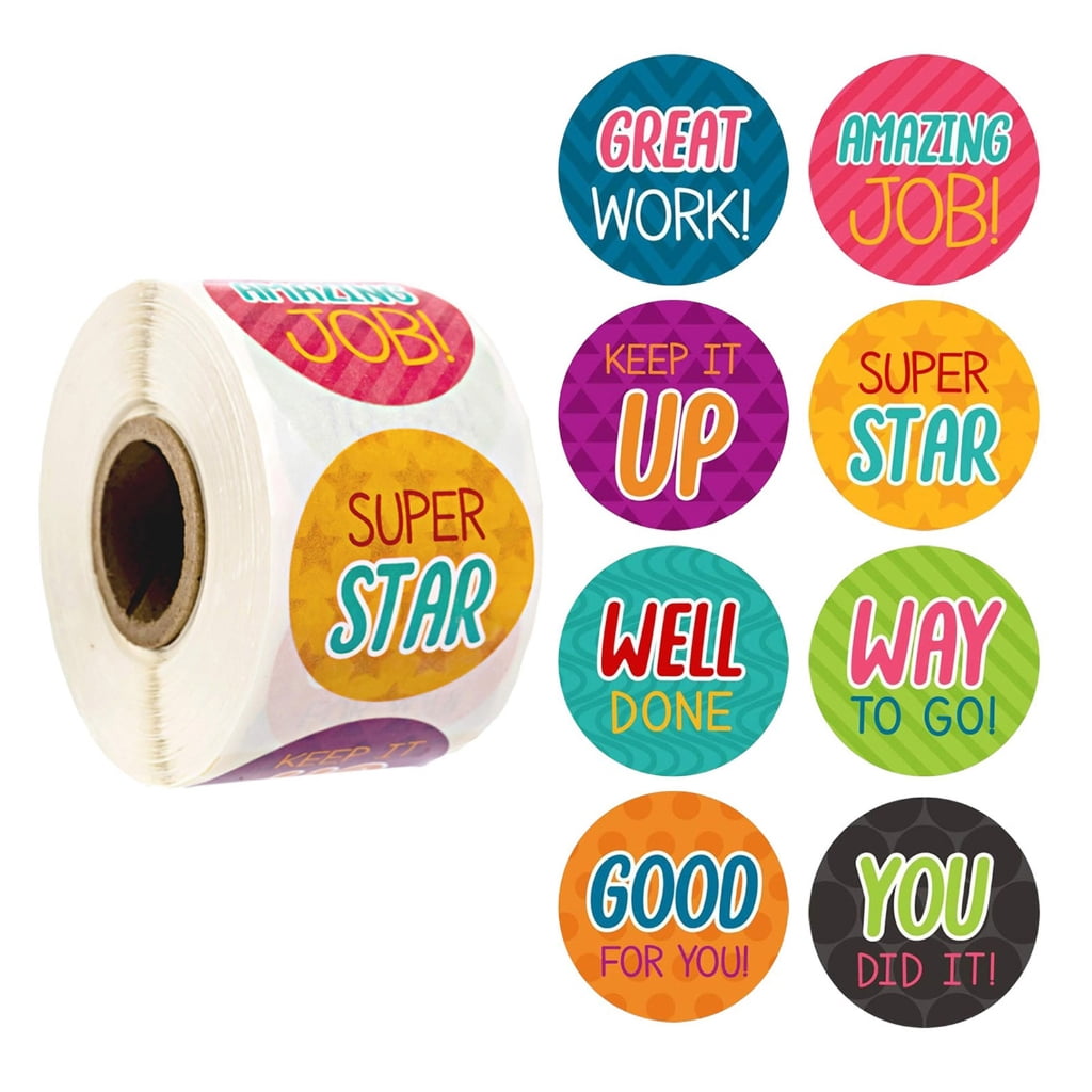 500 Pcs Motivational Sticker Stationery Labels Sticker Reward Sticker ...