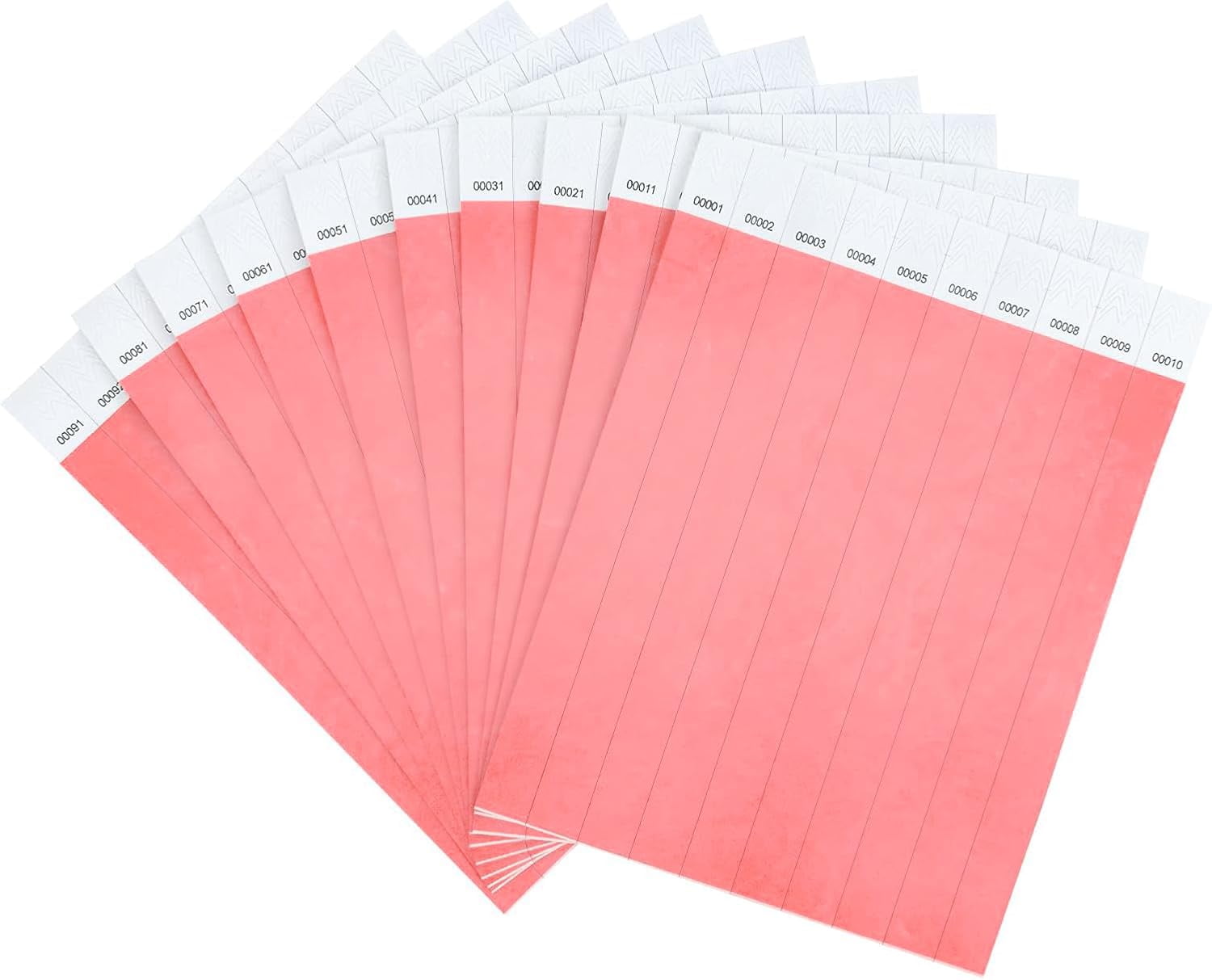 500 Pcs Neon Wristbands, 1-500 Consecutive Numbers Waterproof Tearproof ...