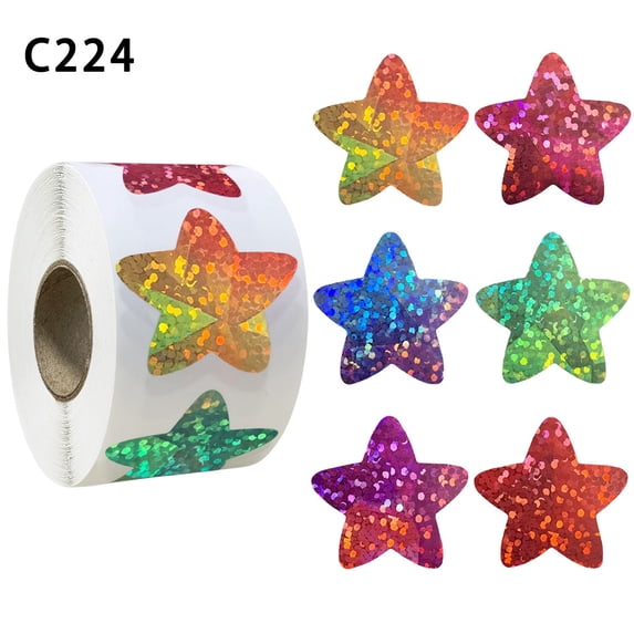500 Pcs Per Roll 2.5Cm Self Paster Star Space Pasters For Kids Reward ...