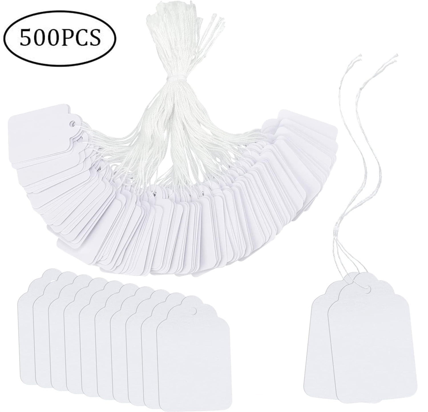 500 Pcs Price Labels Display Tags with String,Price Tags with String ...