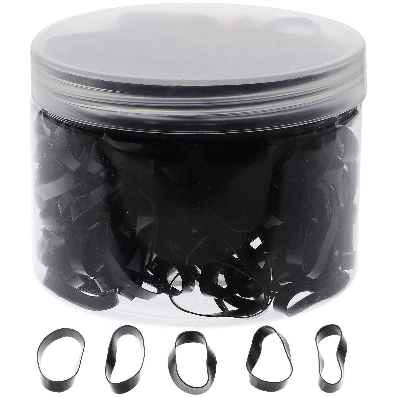 500 Pcs Rubber Bands for Hair Small Elastics Pin Headband Black ...