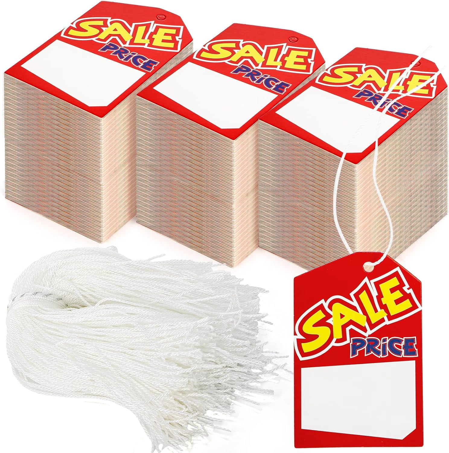 500 Pcs Sale Price Tags with String, 2x3 Inch Blank Retail Price Labels ...