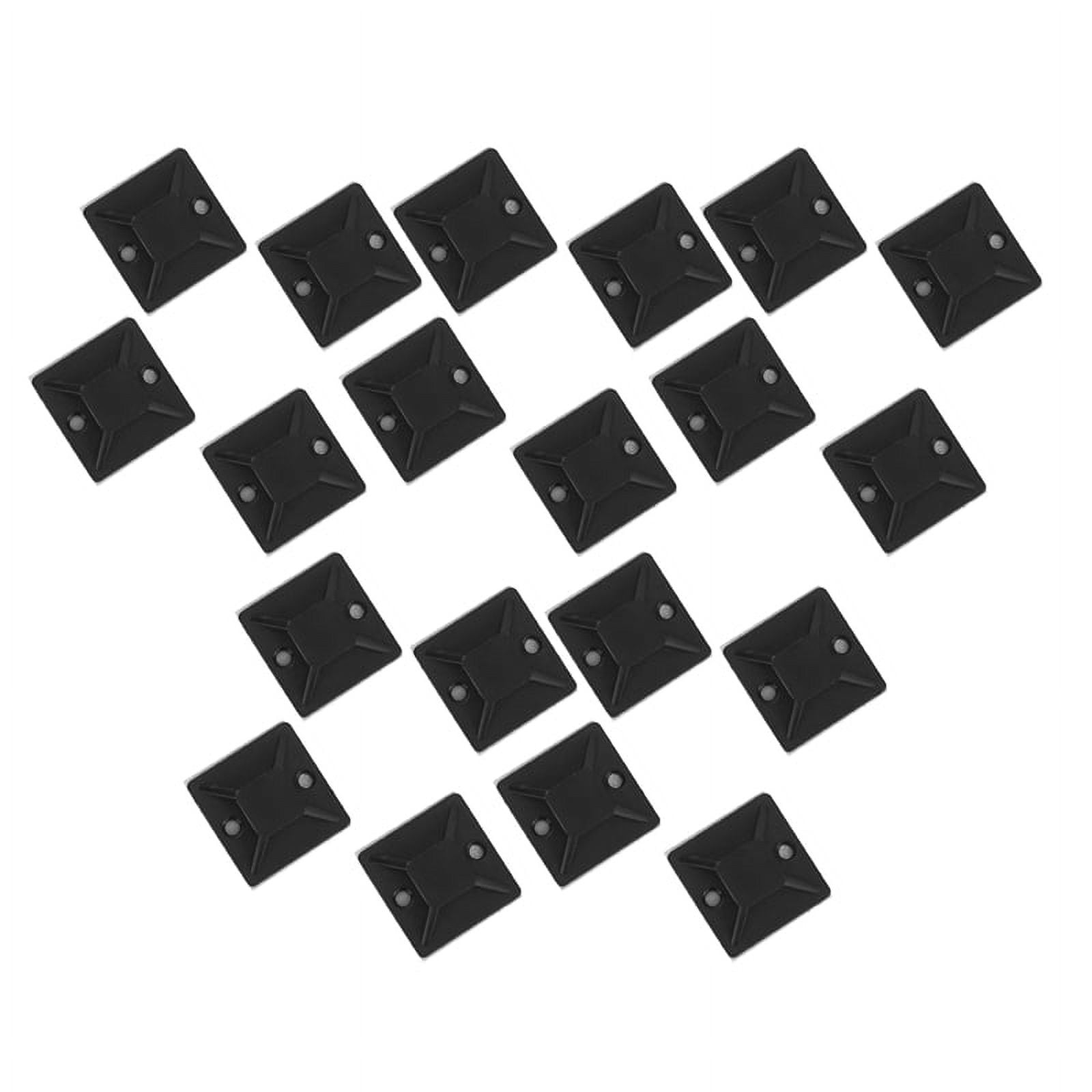 500 Pcs Self Adhesive Cable Tie Mount Base Holder 20 x 20 x 6mm ...