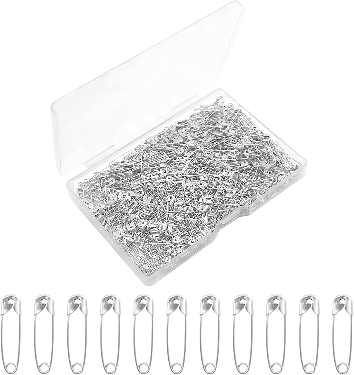 500 Pcs Small Safety Pins,0.75Inch/19mm Silvery Clothes Pin Rust ...