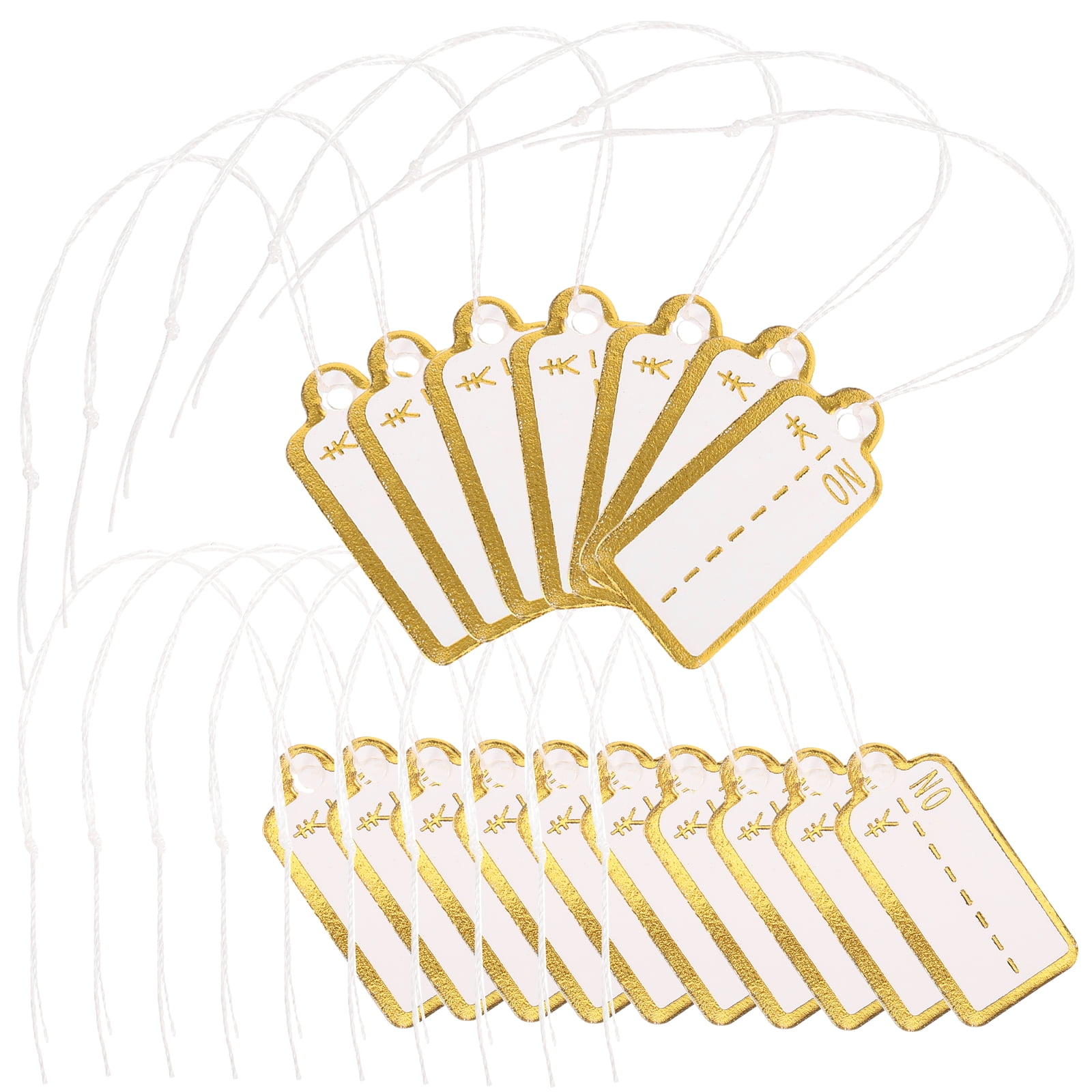 500 Pcs Sticker Labels Hang Tag with Line Price Display Tags Strings ...