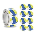 500 Pcs Volleyball Sports Ball Stickers, 1 In Adhesive Label Roll for ...