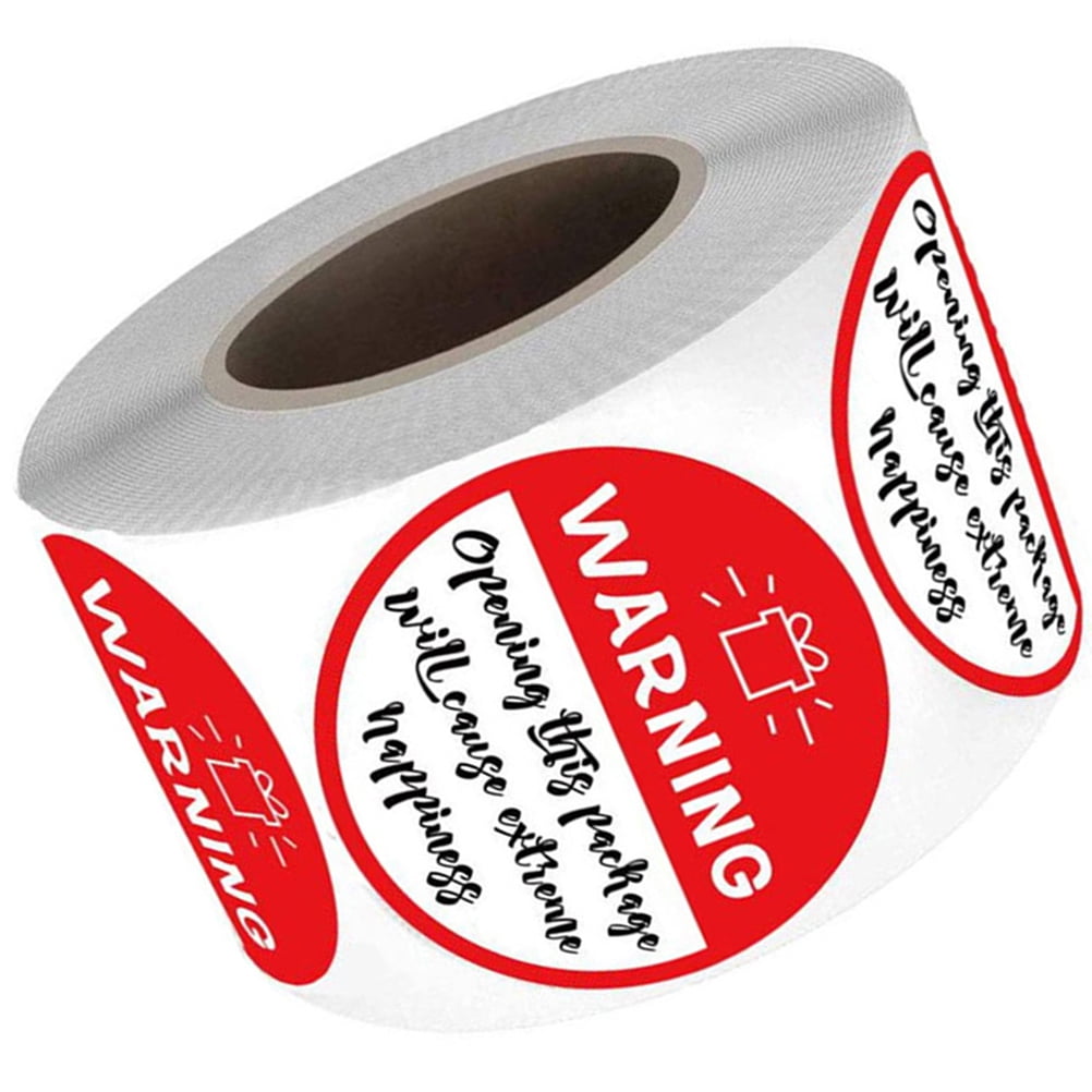 500 Pcs Warning Sticker Party Gift Labels Envelopes Thank You Shipping ...