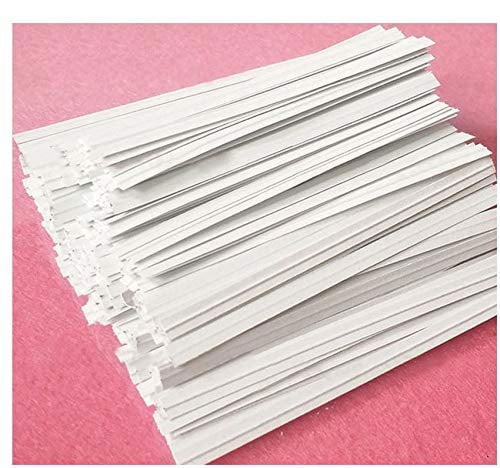 500 Pcs White Paper Twist Ties 5" Reusable Bread Ties Twisty-ties White ...
