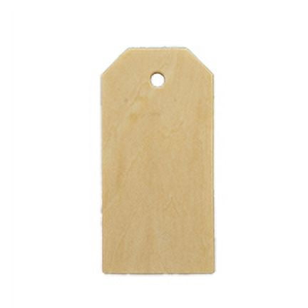 500 Pcs Wooden Craft Birch Plywood Tags 3-1/4" tall x 1-5/8" wide x ...