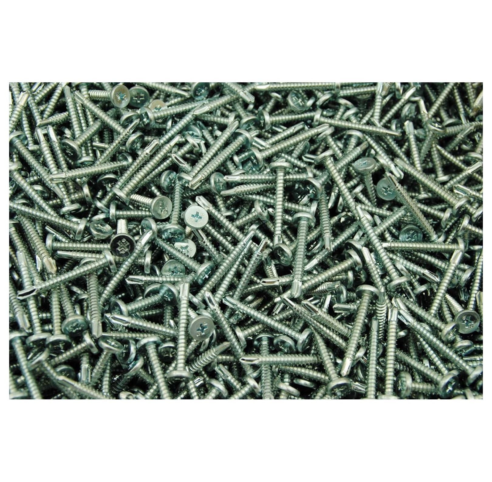 (500) Phillips Pancake Head #10 x 1-1/2 Self-Drilling #3 Tek Screw Zinc ...
