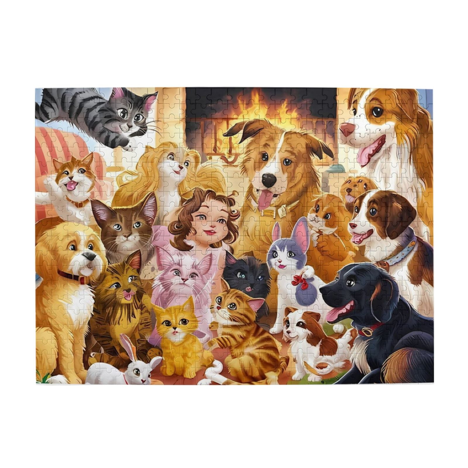 500 Piece Adorable Pet Family Jigsaw Puzzle For Adults – Vibrant Animal ...