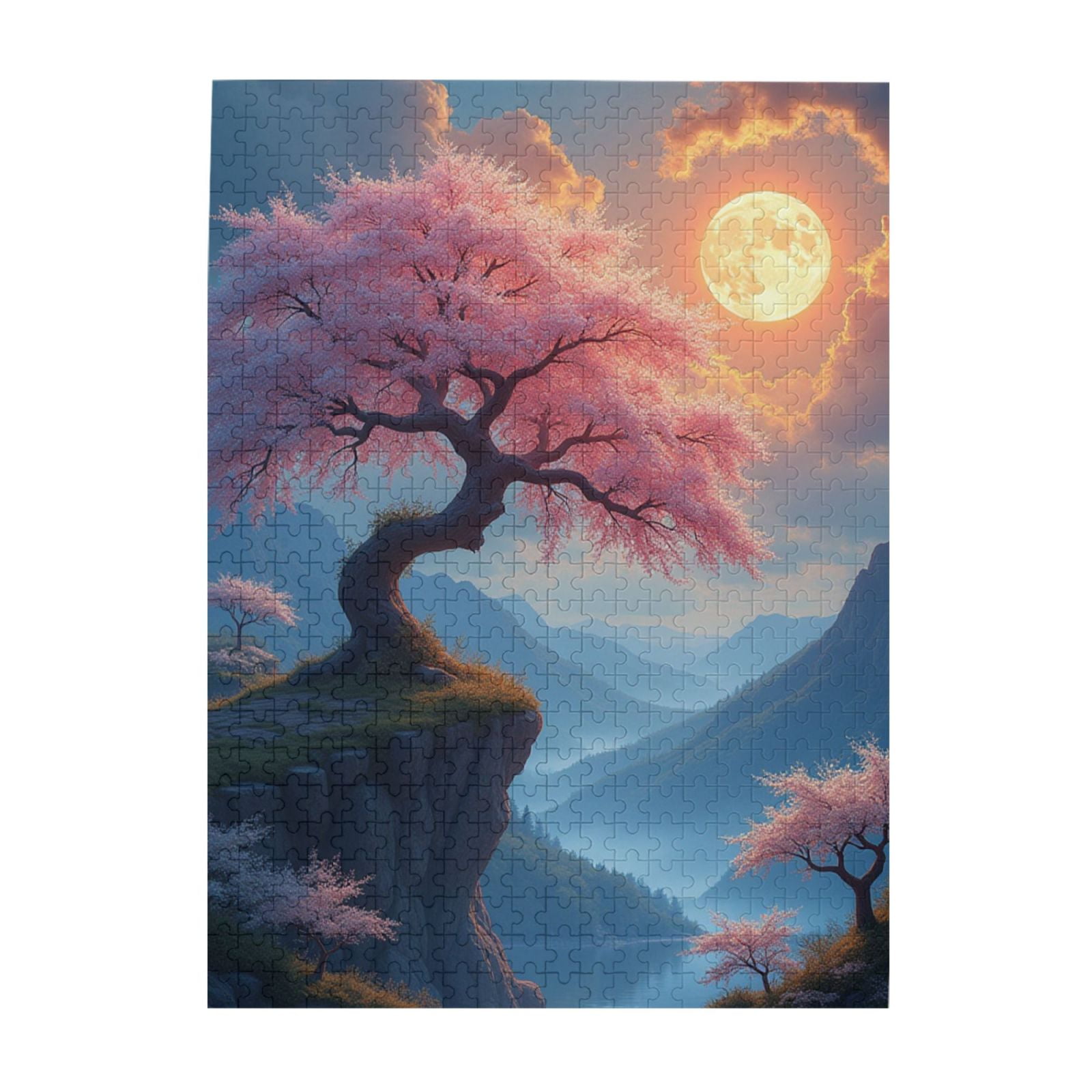 500 Piece Adult Jigsaw Puzzle Serene Cherry Blossom Landscape ...