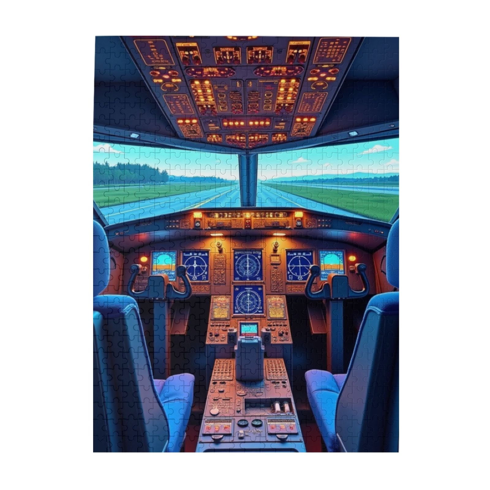 500 Piece Airplane Cockpit Jigsaw Puzzle For Adults Challenging And ...