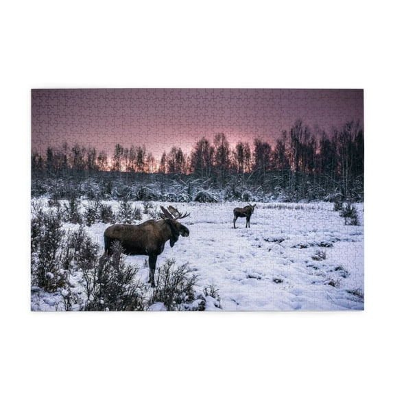 500 Piece Alaskan Bull Moose Jigsaw Puzzle Challenging Adult Puzzle ...