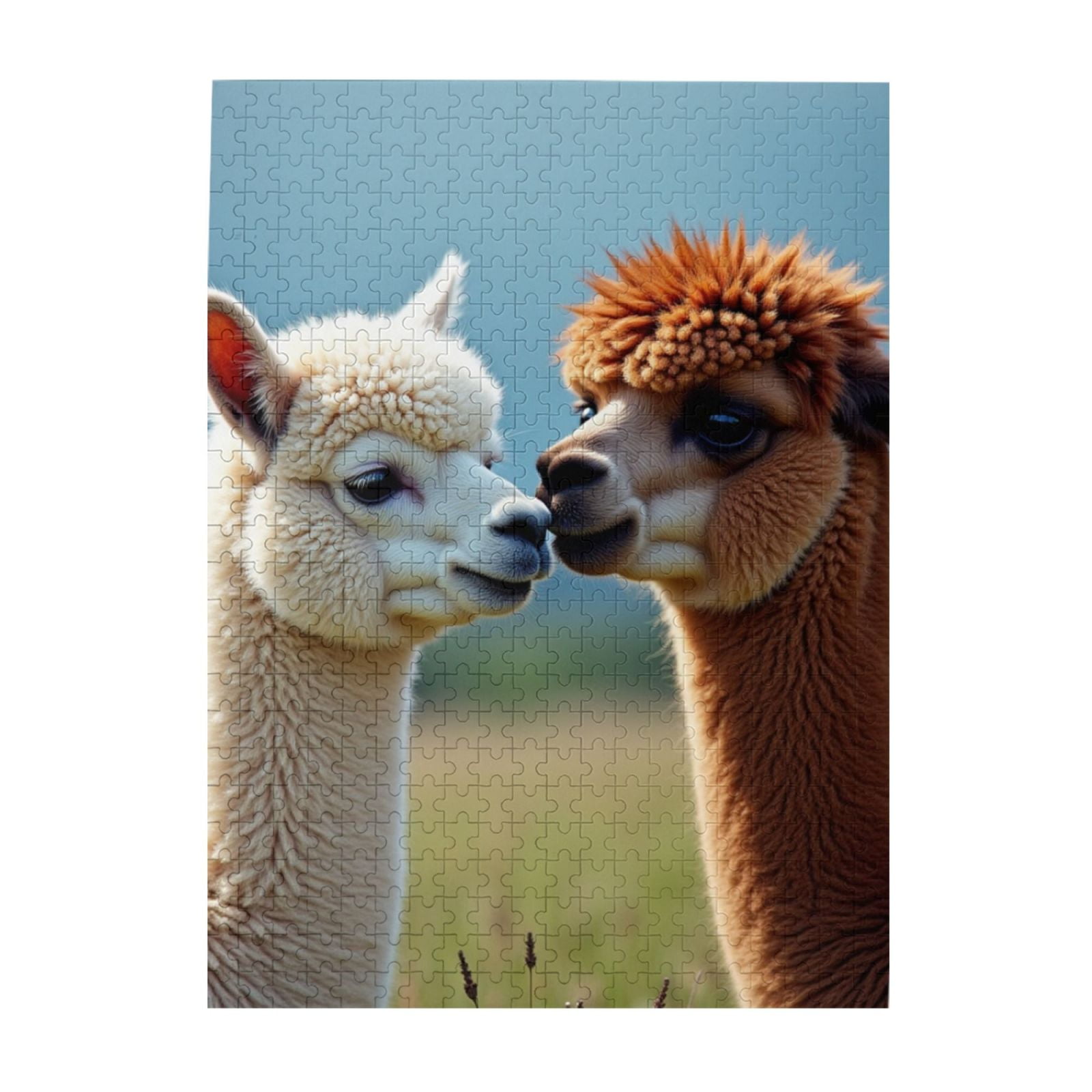 500 Piece Alpaca Jigsaw Puzzle For Adults Two Alpacas Kissing Challenging And Relaxing Adult ...