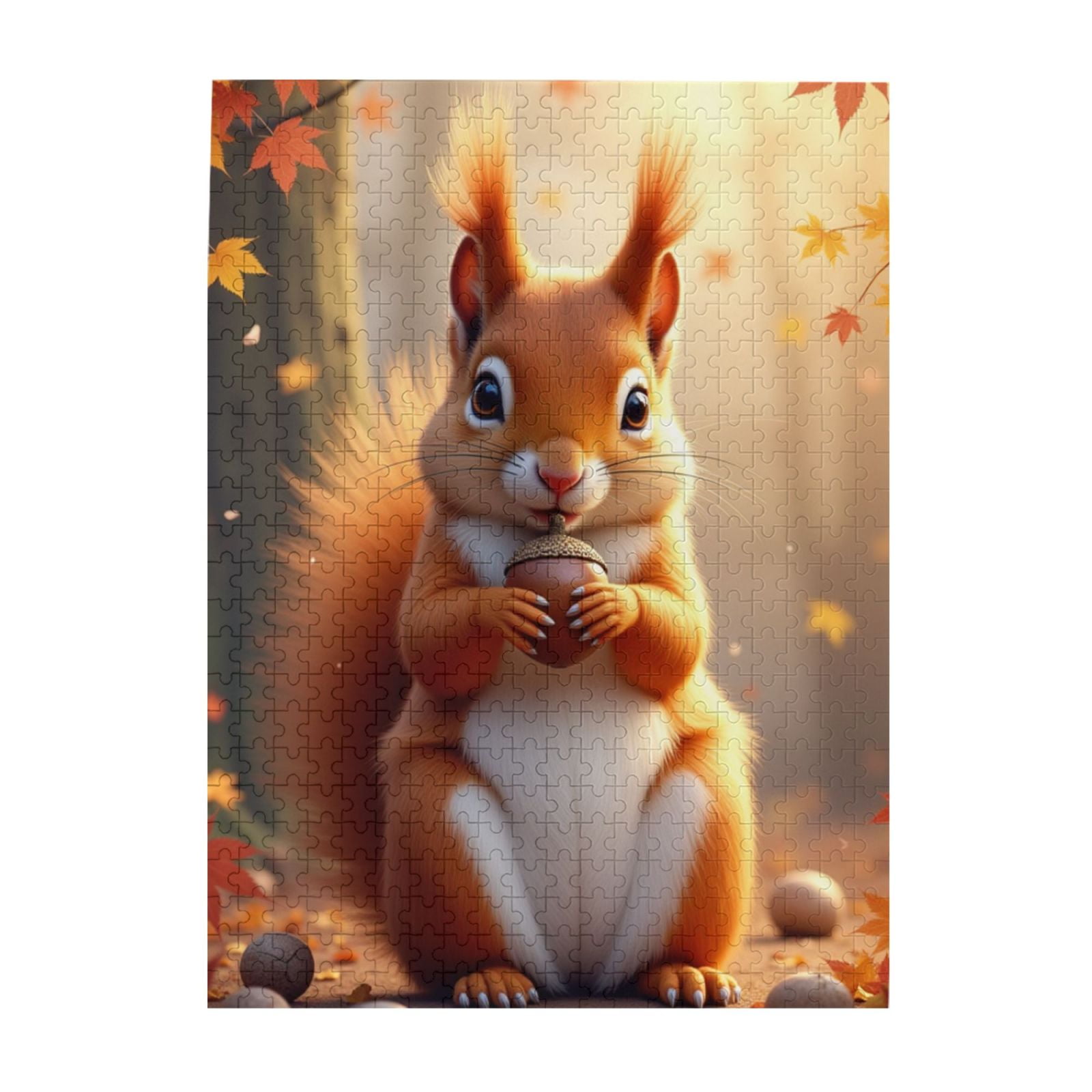 500 Piece Autumn Squirrel Jigsaw Puzzle For Adults Cute Animal Puzzles ...