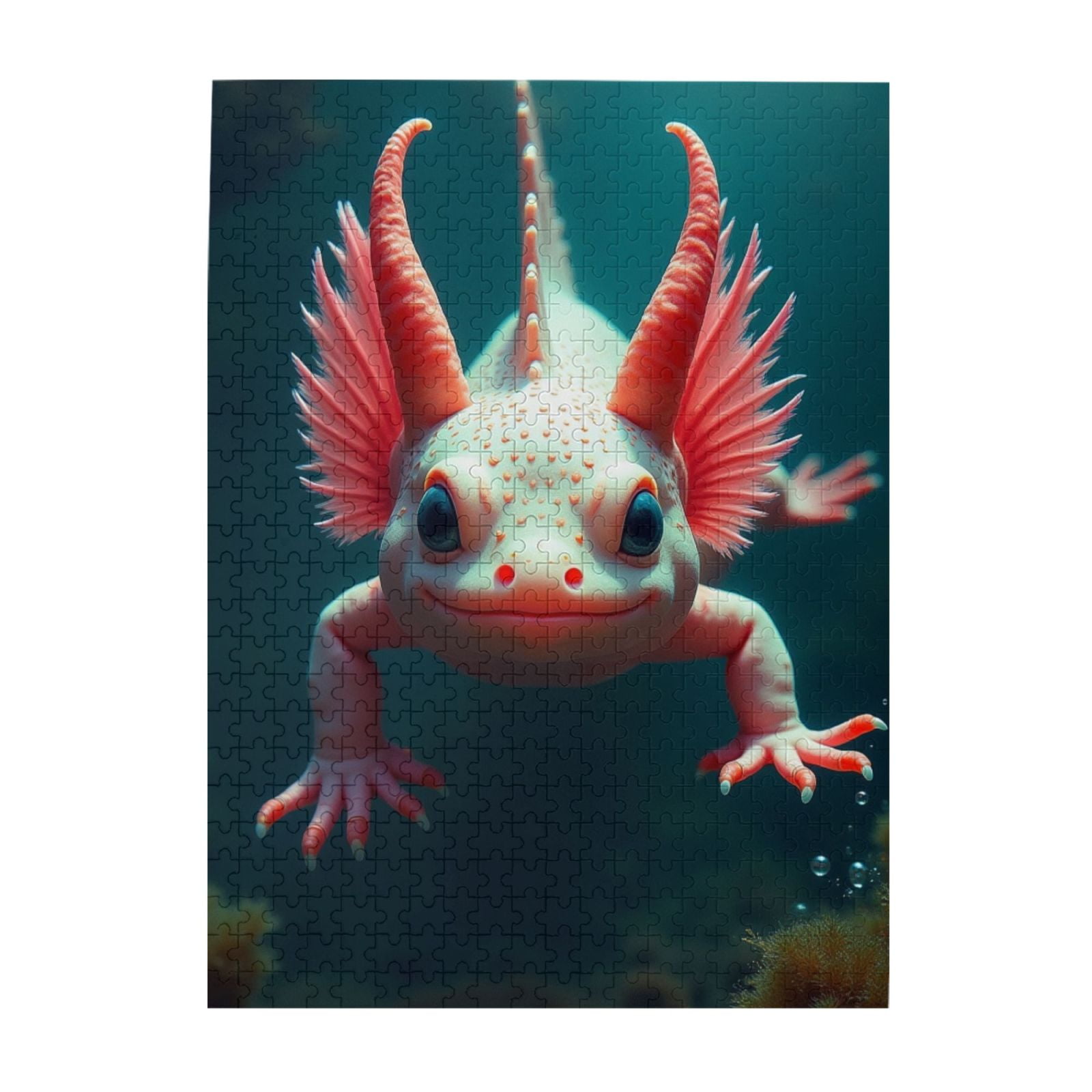 500 Piece Axolotl Jigsaw Puzzle For Adults – Cute Aquatic Creature ...