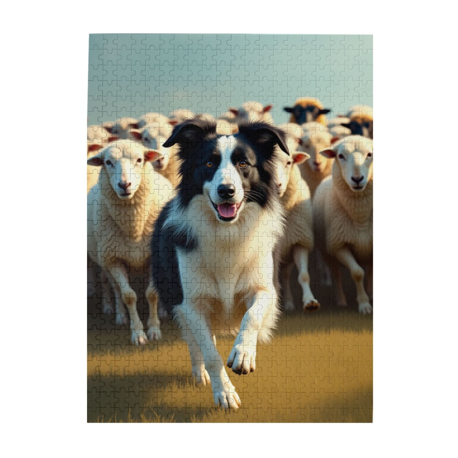500 Piece Border Collie And Sheep Jigsaw Puzzle For Adults Challenging And Fun Brain Teaser ...