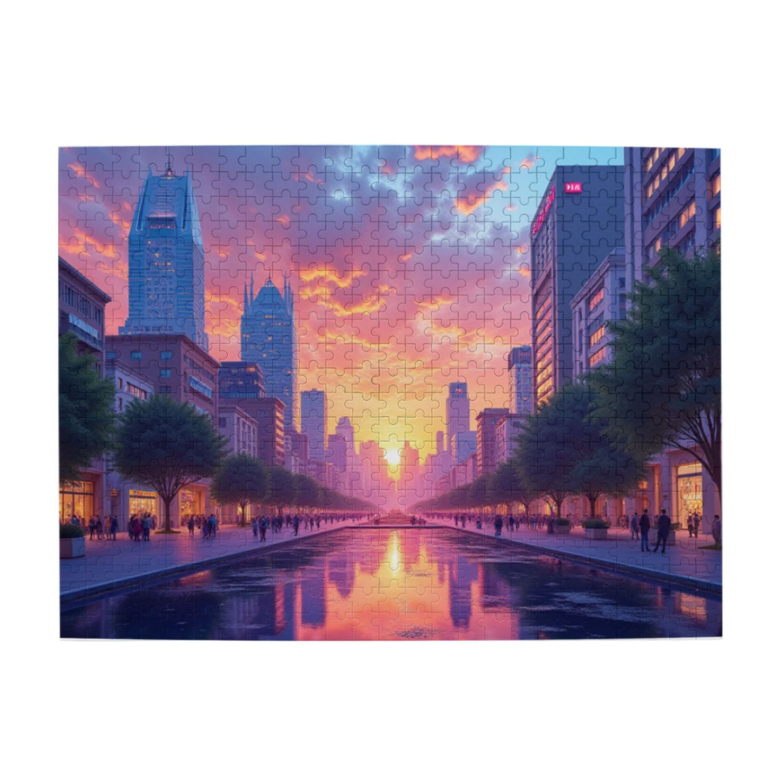 500 Piece City Sunset Jigsaw Puzzle For Adults Challenging And Relaxing ...