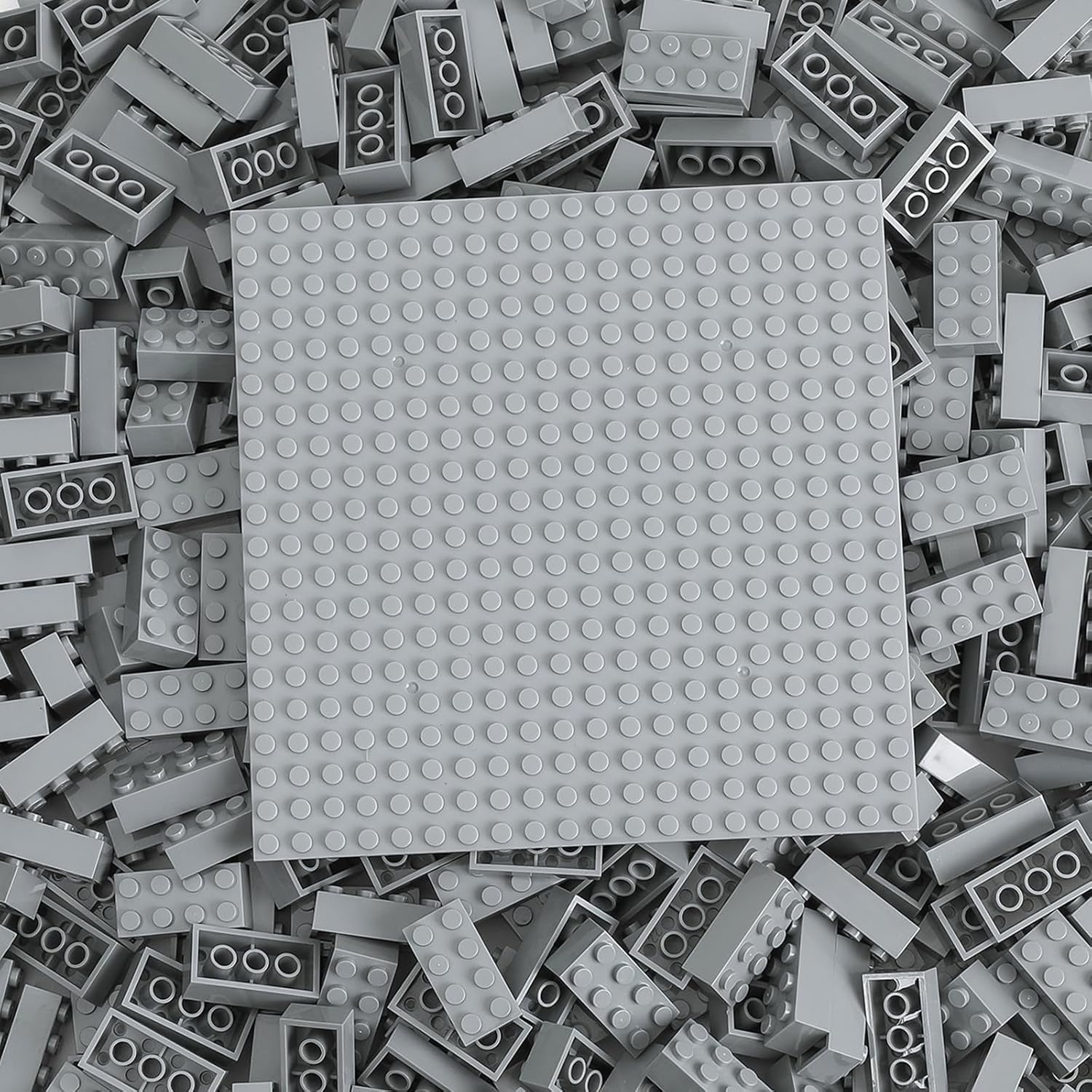 500 Piece Classic Building Bricks and 1 Gray Baseplate, 2x4 Bricks Bulk ...