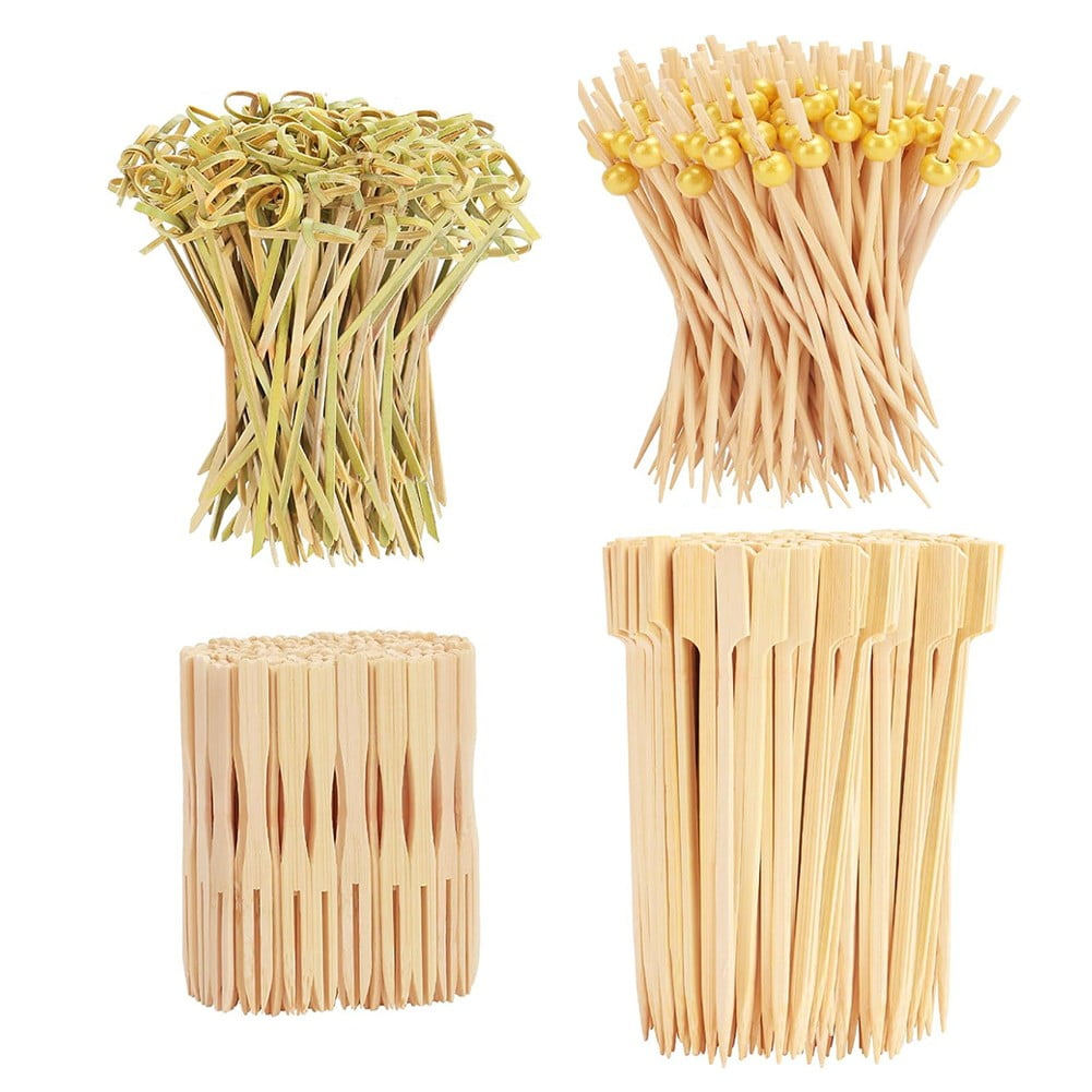 500-Piece Cocktail Pick Set: 4 Styles Fancy Toothpicks for Appetizers 3 ...