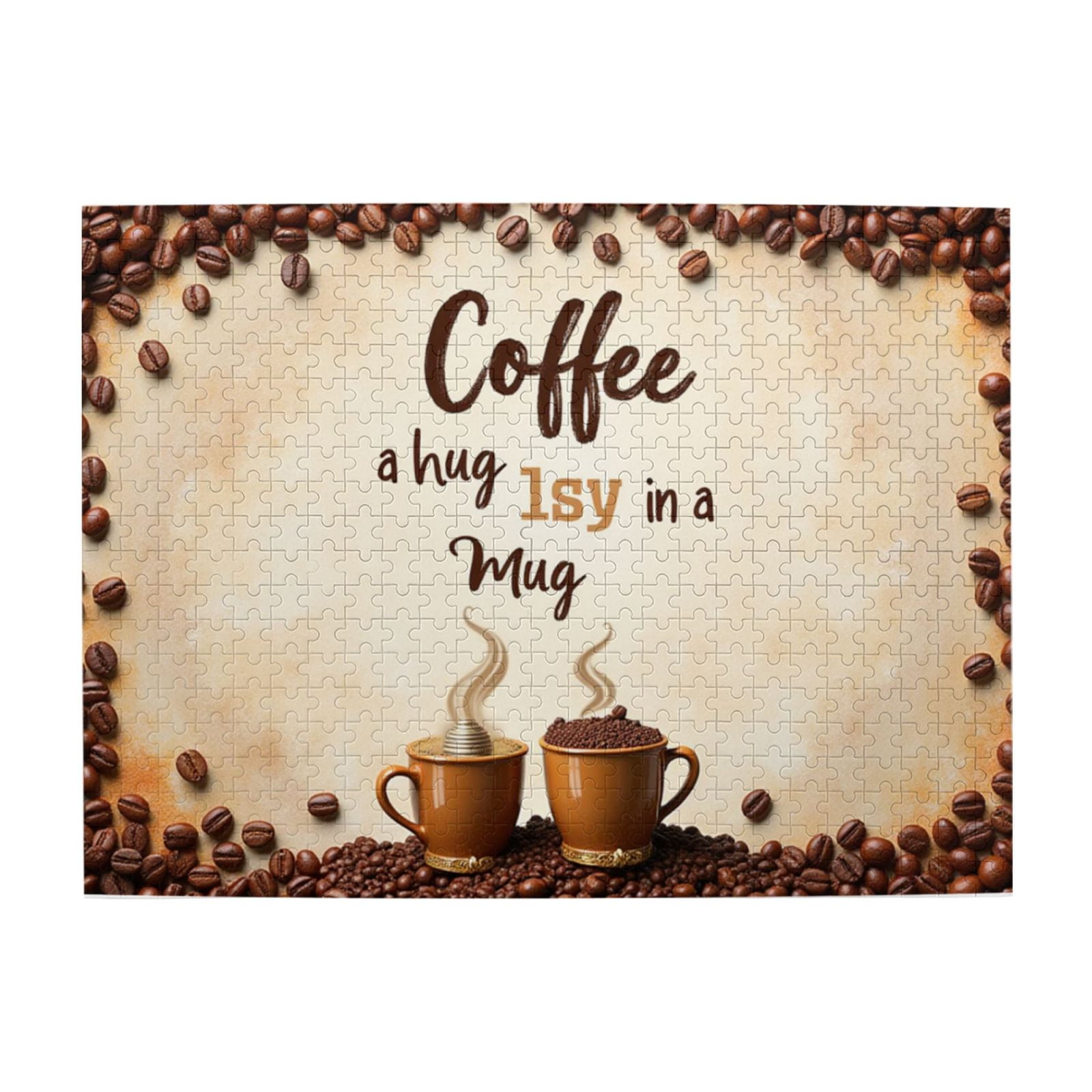 500 Piece Coffee Jigsaw Puzzle For Adults Coffee A Hug In A Mug Design ...