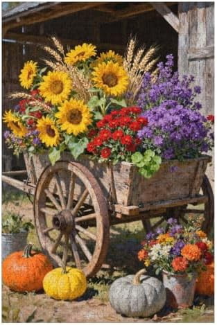 500 Piece Colorful Flowers Floating Art Abstract Floral Puzzle for ...
