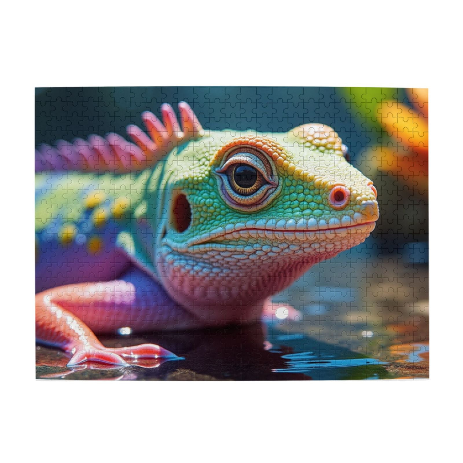 500 Piece Colorful Lizard Jigsaw Puzzle For Adults Vibrant Reptile Artwork， Challenging And ...