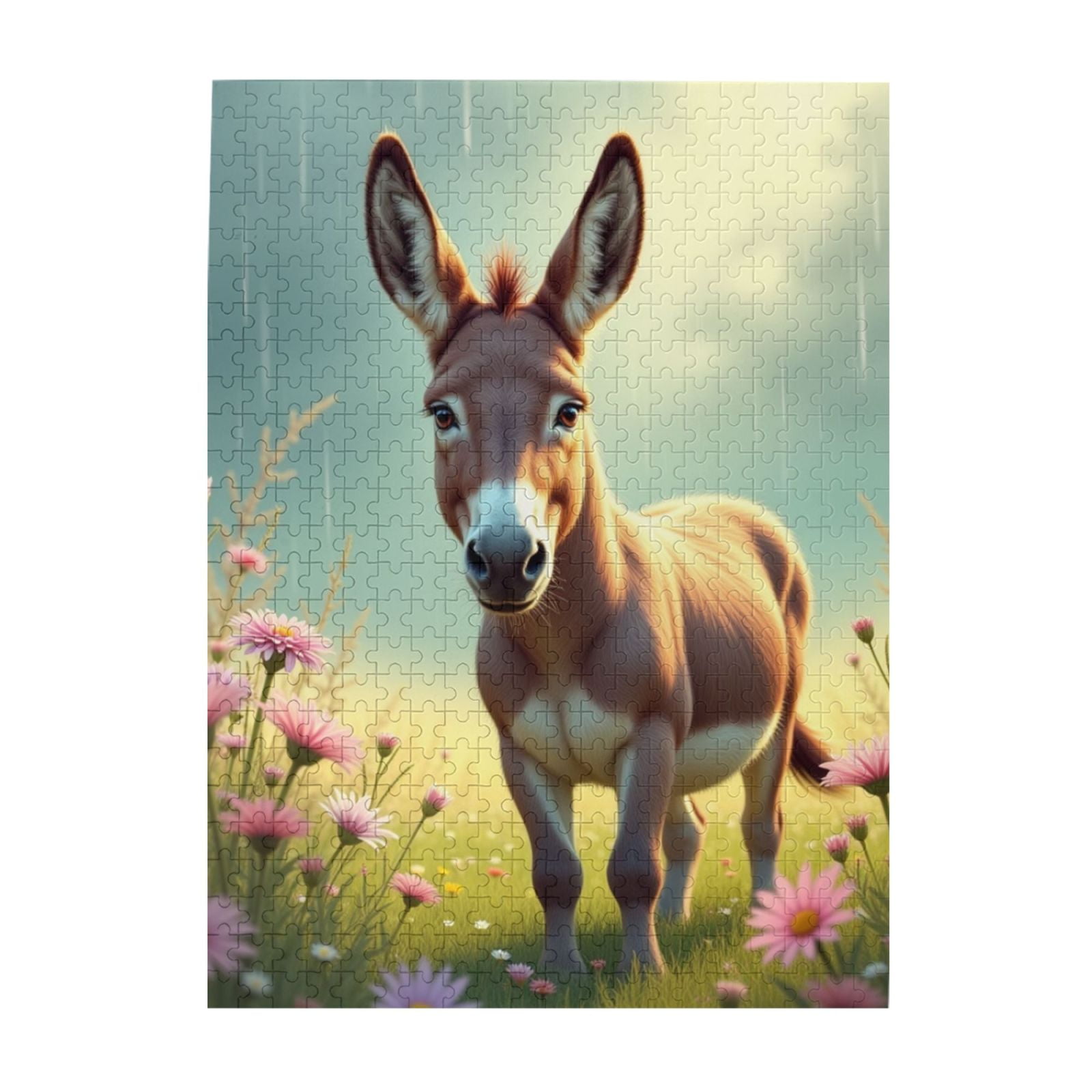 500 Piece Donkey In Wildflower Meadow Jigsaw Puzzle For Adults ...