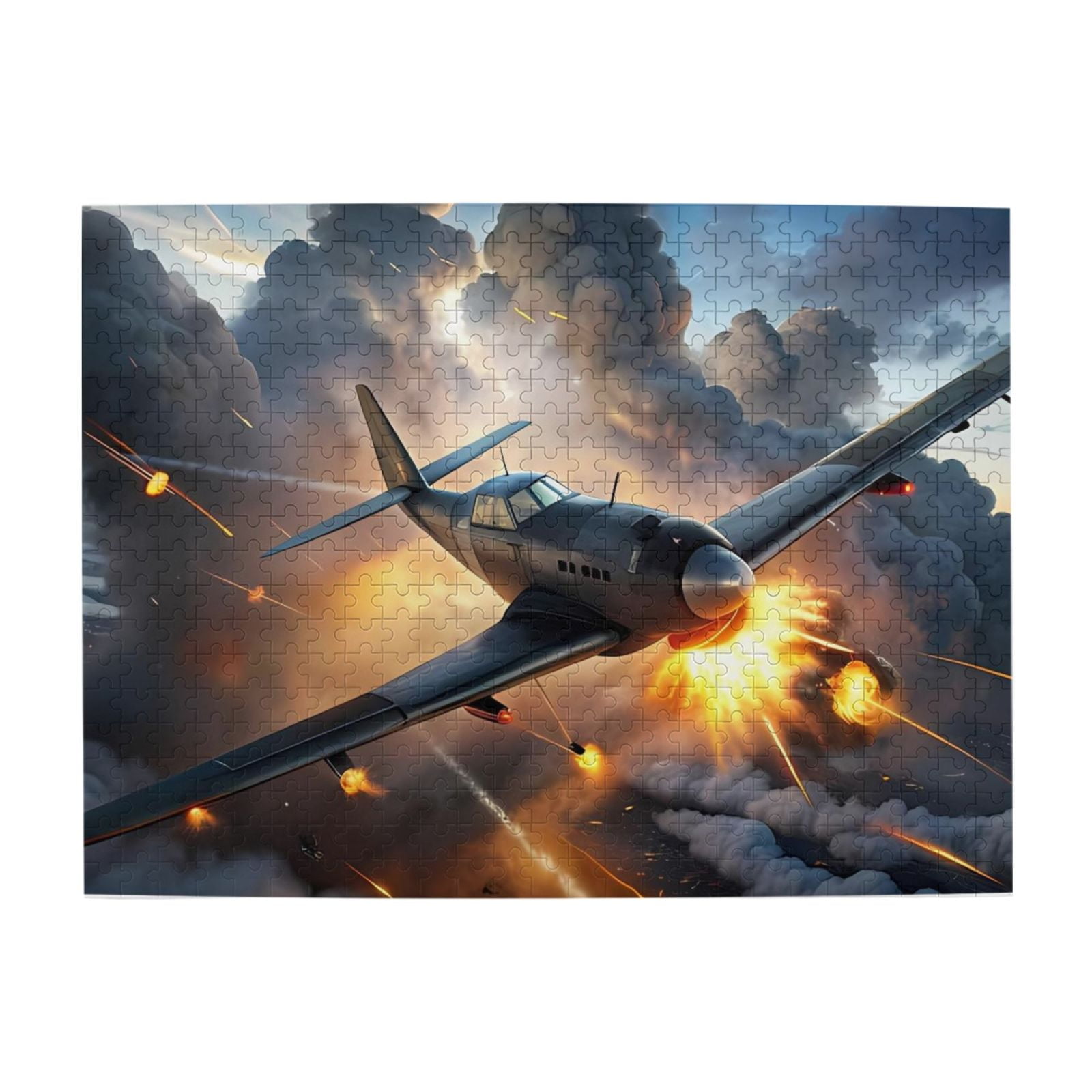 500 Piece Dramatic Fighter Plane Jigsaw Puzzle For Adults – Challenging ...