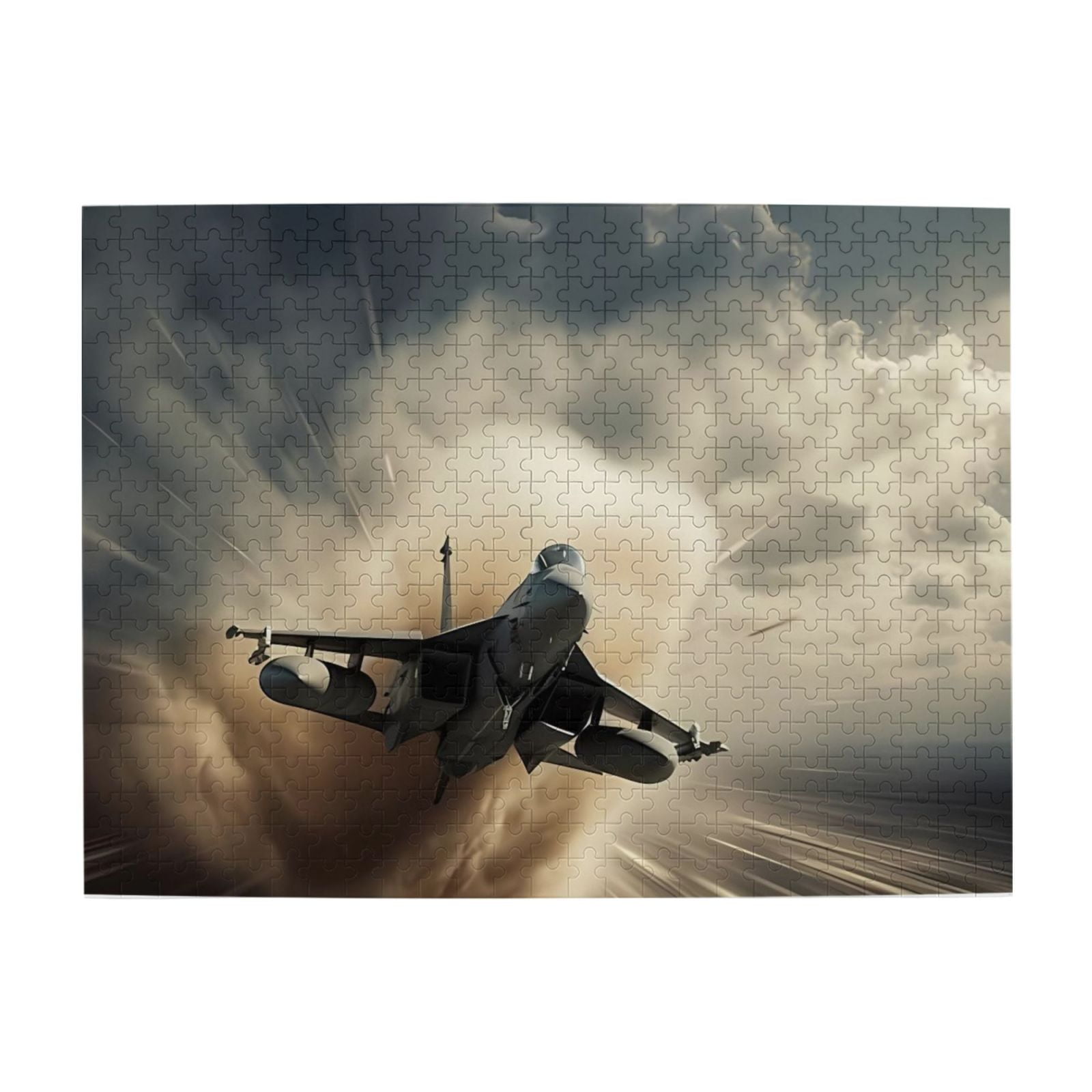 500 Piece Dynamic Fighter Jet Jigsaw Puzzle For Adults – Thrilling ...