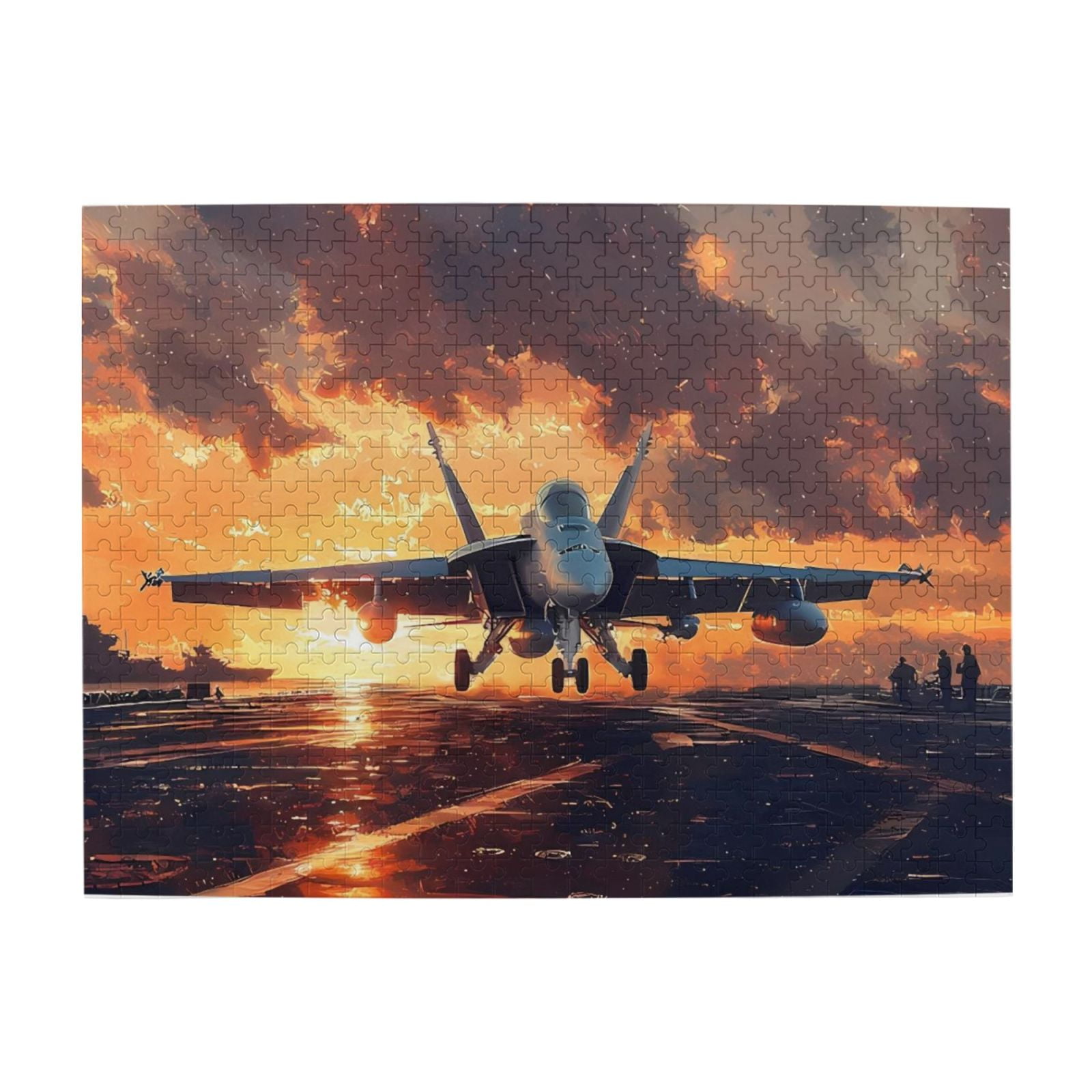 500 Piece Fighter Jet Aircraft Carrier Jigsaw Puzzle For Adults ...