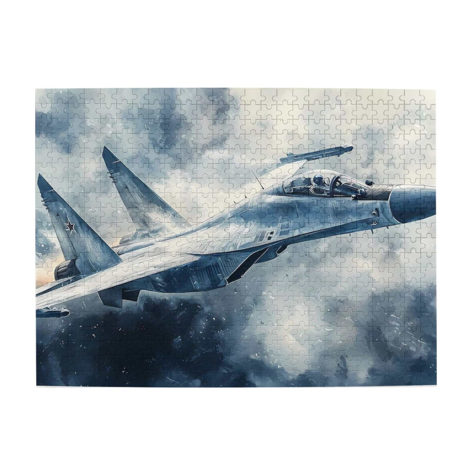 500 Piece Fighter Jet Jigsaw Puzzle For Adults Challenging & Relaxing ...