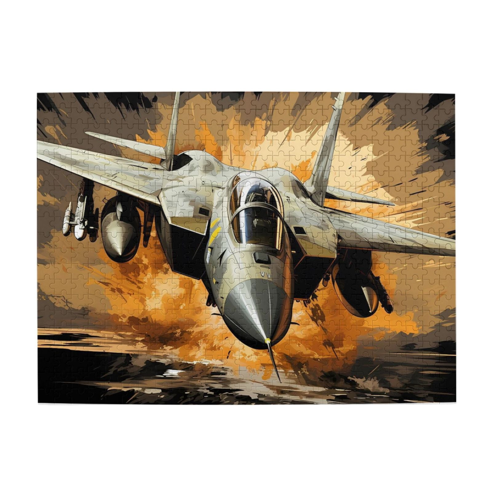 500 Piece Fighter Jet Jigsaw Puzzle For Adults – Dynamic Military ...