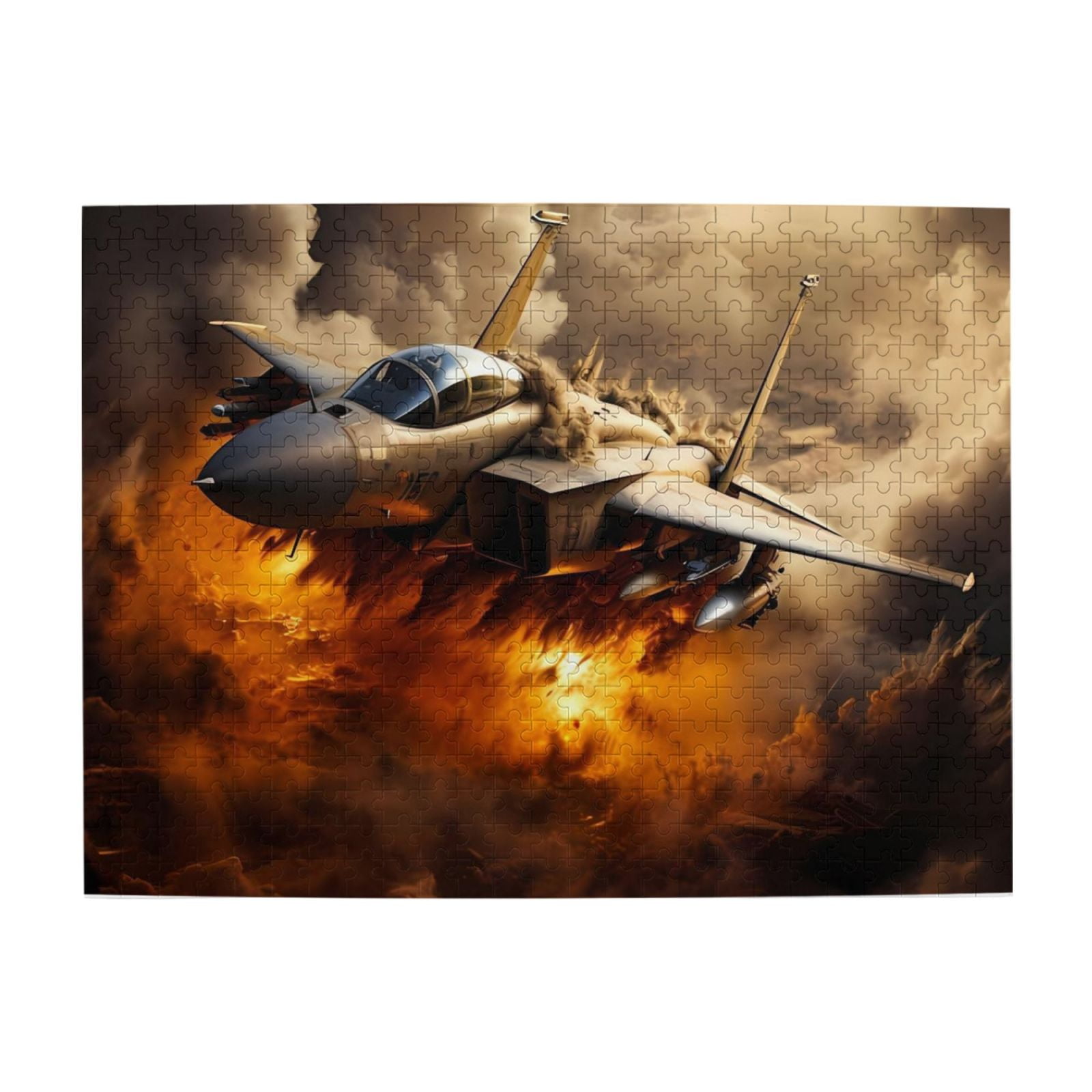 500 Piece Fighter Jet Jigsaw Puzzle For Adults Dynamic Military ...