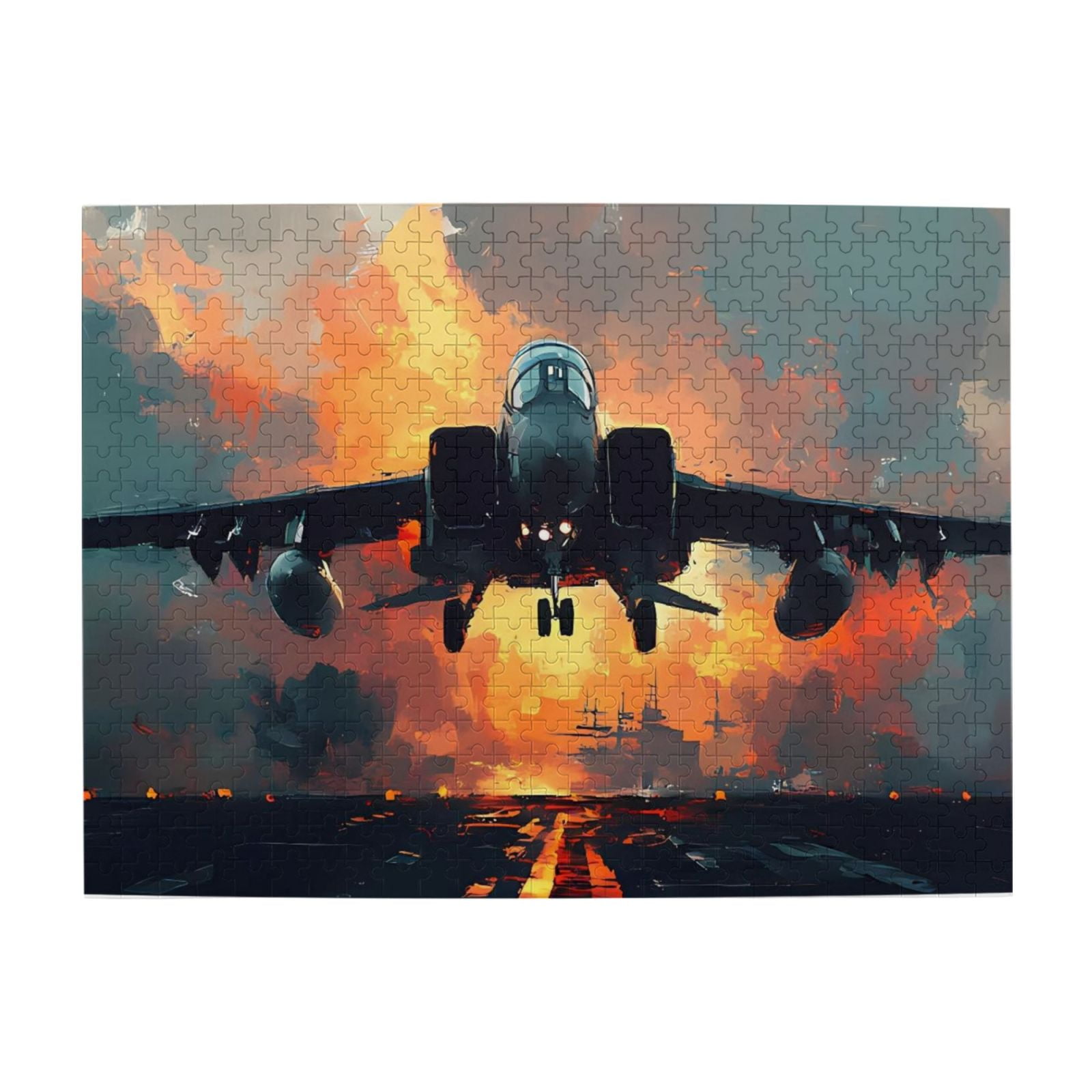500 Piece Fighter Jet Jigsaw Puzzle For Adults – Vibrant Aircraft ...