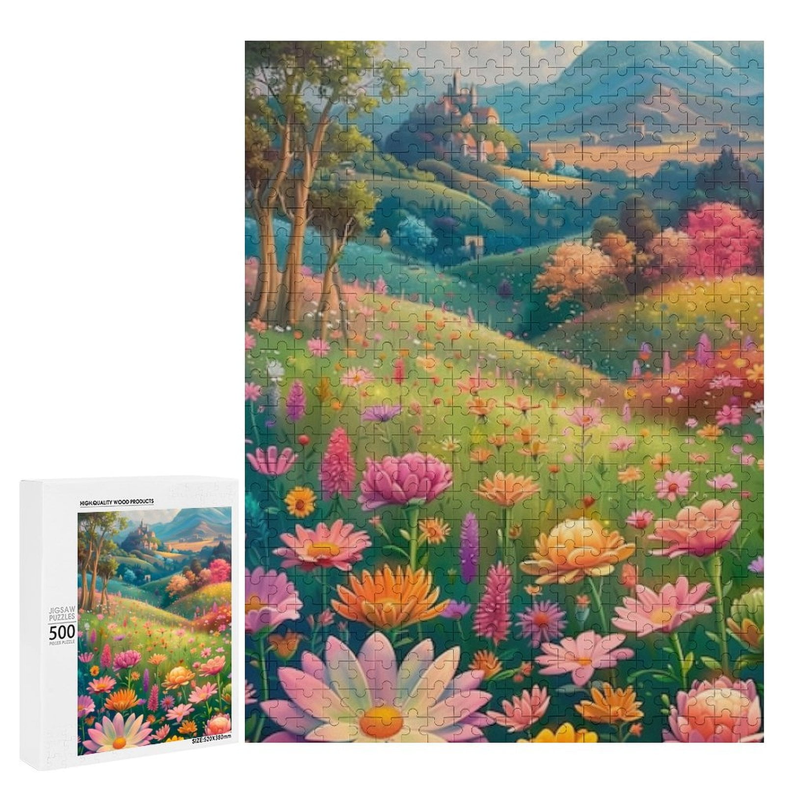 500-Piece Floral Bloom Puzzle for Adults, Stunning Spring Flower Jigsaw ...