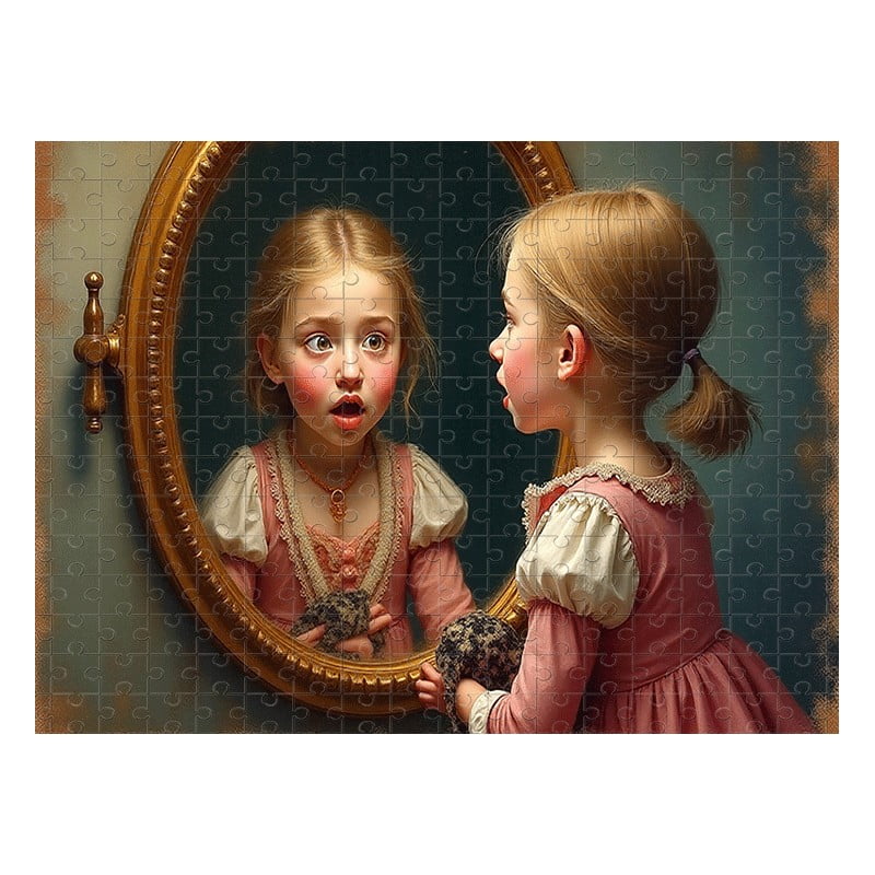 500 Piece Girl in Mirror Jigsaw Puzzle for Adults Intriguing Artwork ...