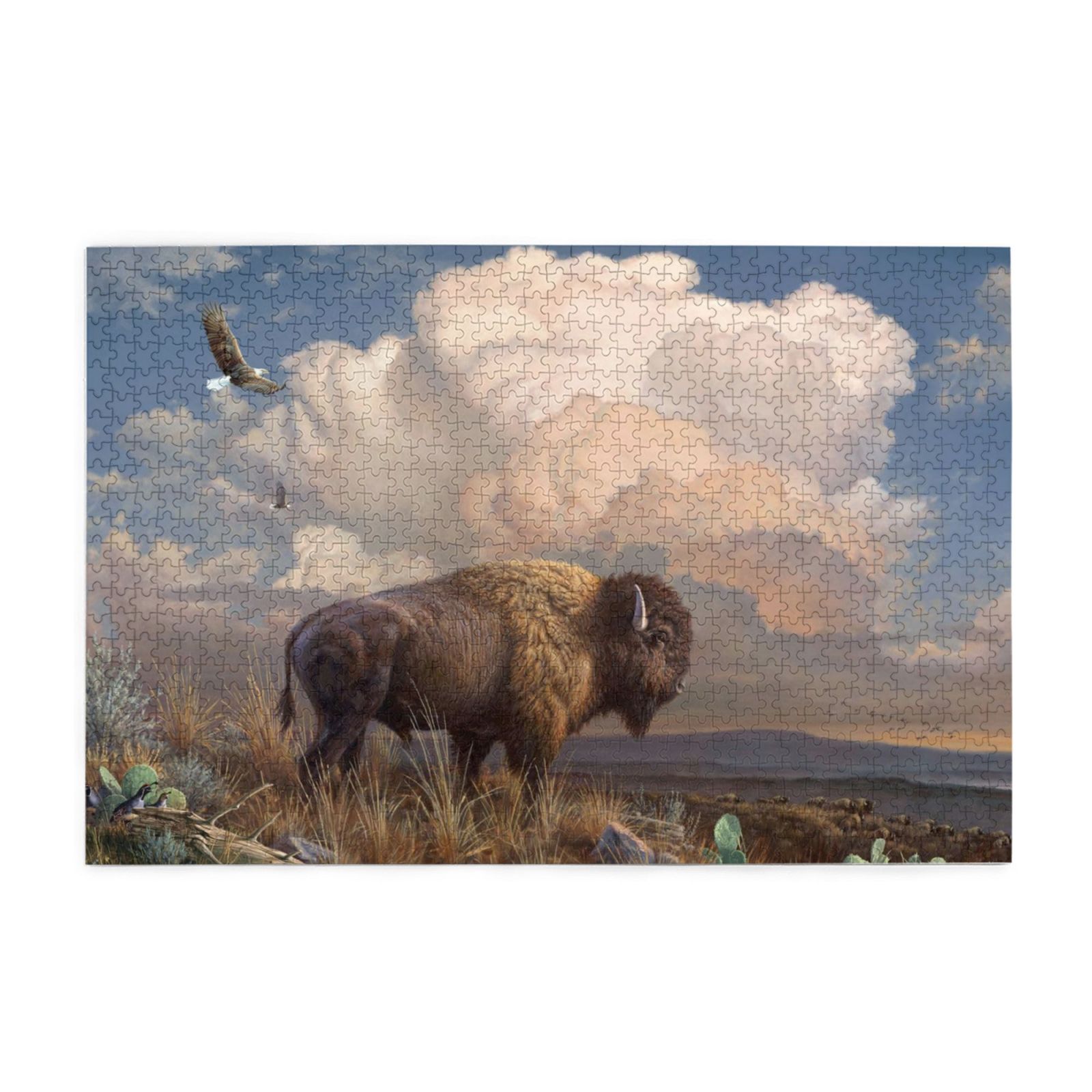 500 Piece Hautman Brothers Majestic Bison Jigsaw Puzzle For Adults ...