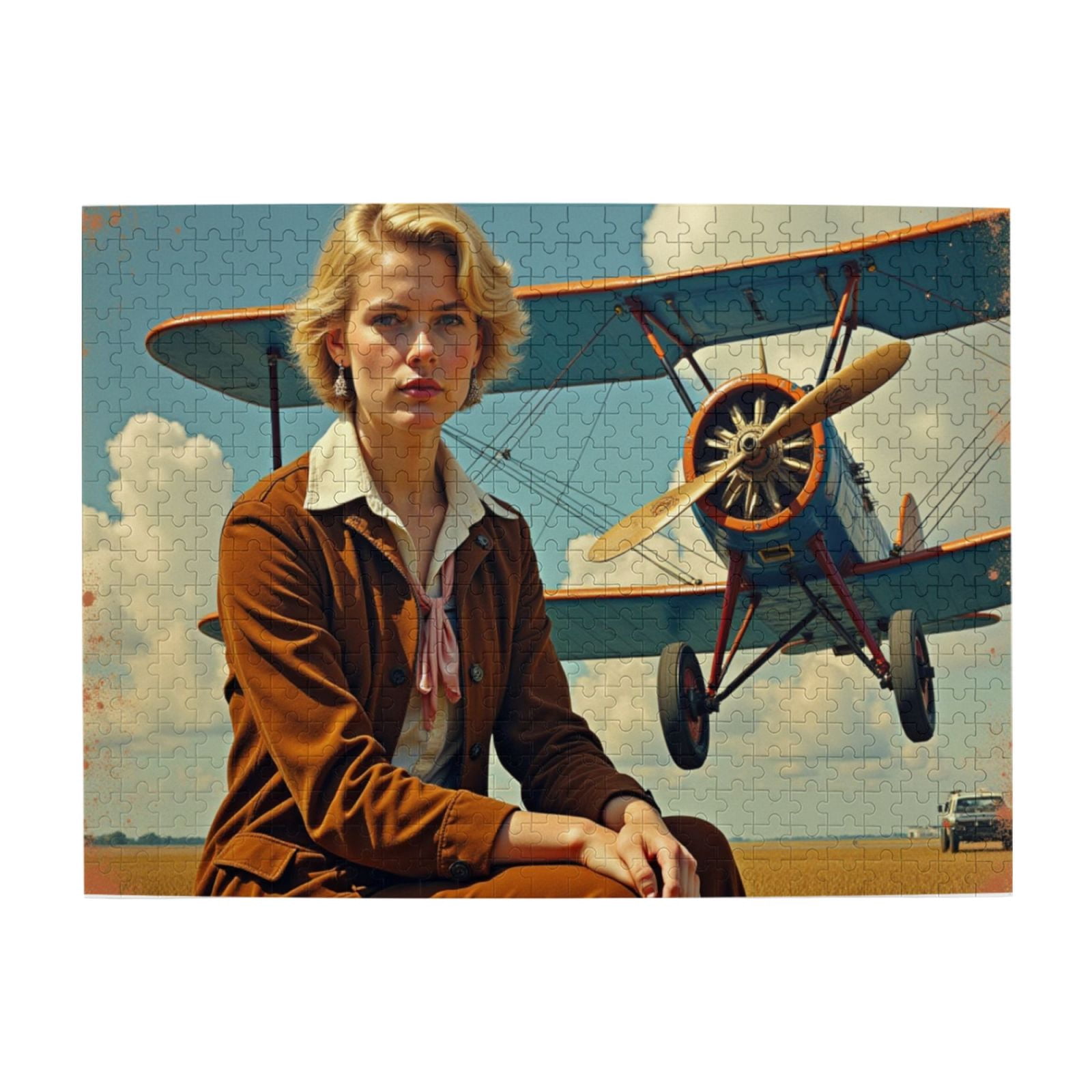 500 Piece Jigsaw Puzzle For Adults Aviatrix & Vintage Airplane ...