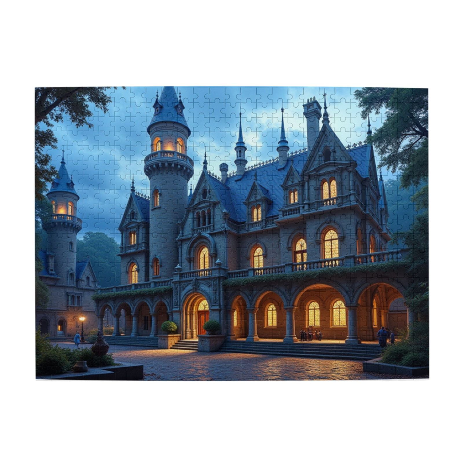 500 Piece Jigsaw Puzzle For Adults Enchanting Castle At Dusk Challenging And Relaxing Puzzle ...