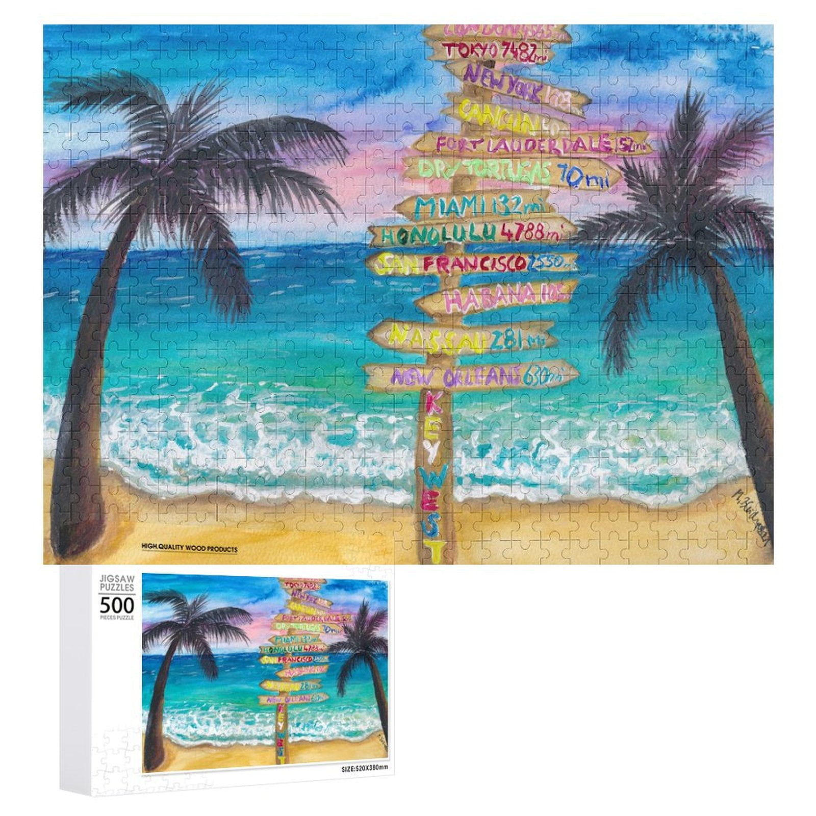 500 Piece Jigsaw Puzzle for Adults and Families - Tropical Southernmost ...