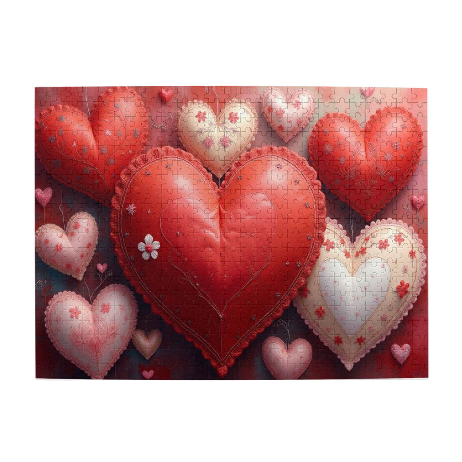 500 Piece Jigsaw Puzzle For Adults – Lovely Hearts – Romantic Valentine ...