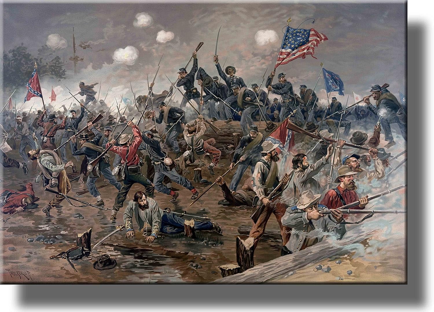500 Piece Jigsaw Puzzle for Adults Retro - Civil War Battle - American ...